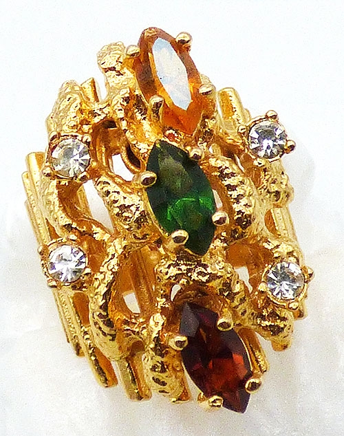 Aurora Jewelry Brustlist Rhinestone 18K HGE Ring Garden Party