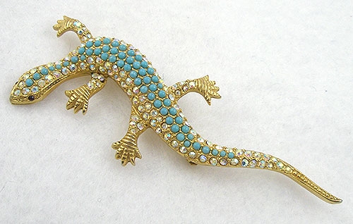 Brania Lizard Brooch - Garden Party Collection Vintage Jewelry