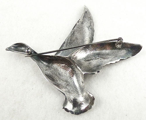 Sterling Silver Goose Brooch - Garden Party Collection Vintage Jewelry
