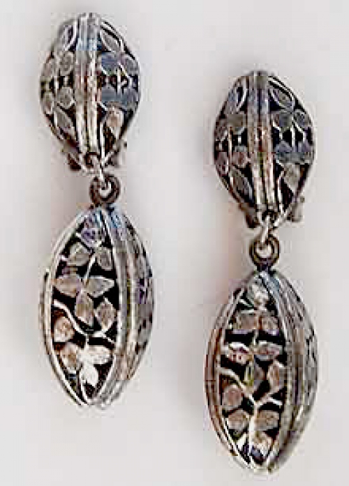Tortolani Silver Filigree Earrings - Garden Party Collection Vintage ...