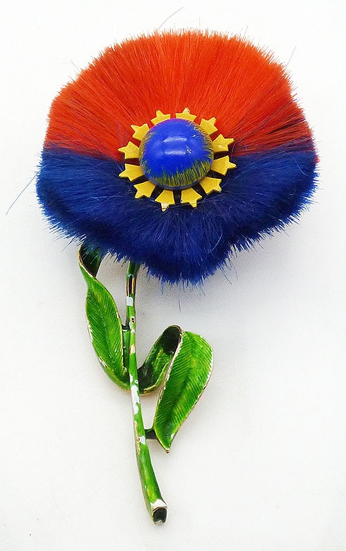 Hattie Carnegie Dynel Flower Brooch - Garden Party Collection Vintage ...