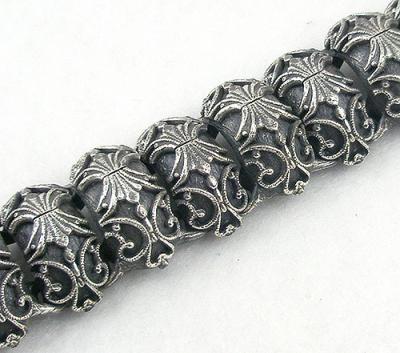 Tortolani Domed Antique Silver Bracelet - Garden Party Collection ...